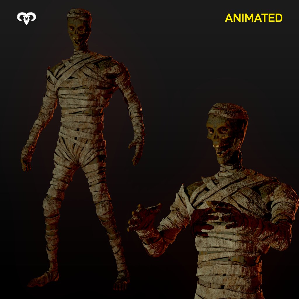 Mummy animated | Monsters & Creatures models | BlenderKit