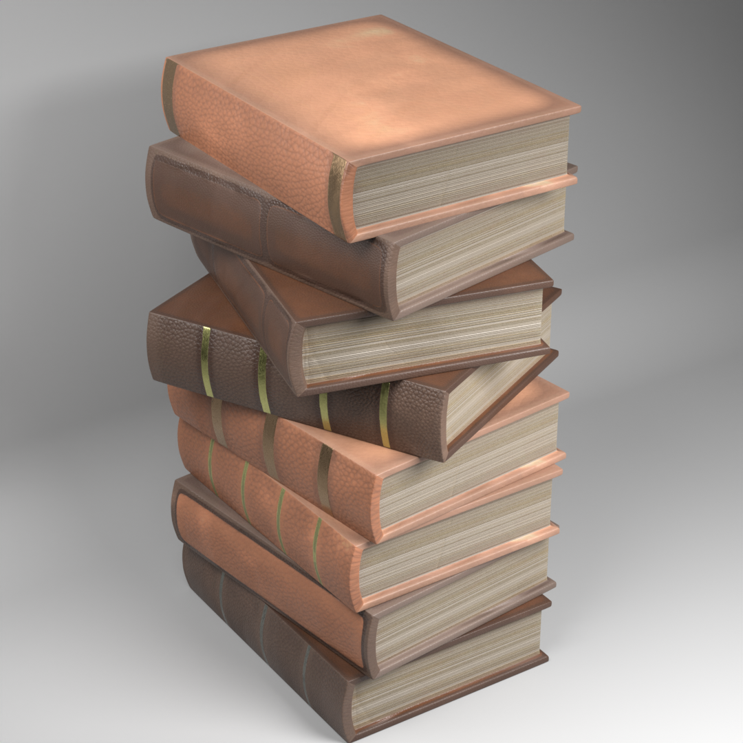 Leather Book Thick Cover V3 | Books models | BlenderKit