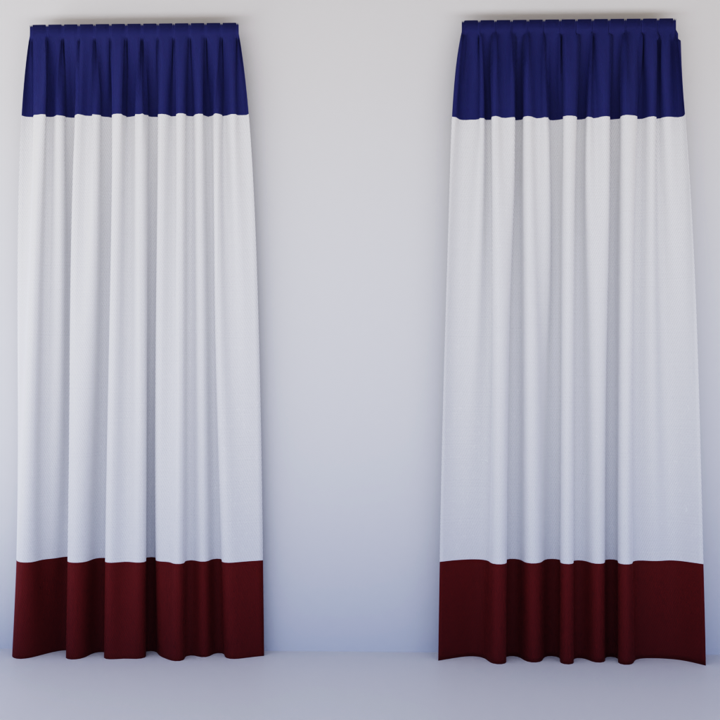 Designer curtain #5 | FREE Curtains models | BlenderKit