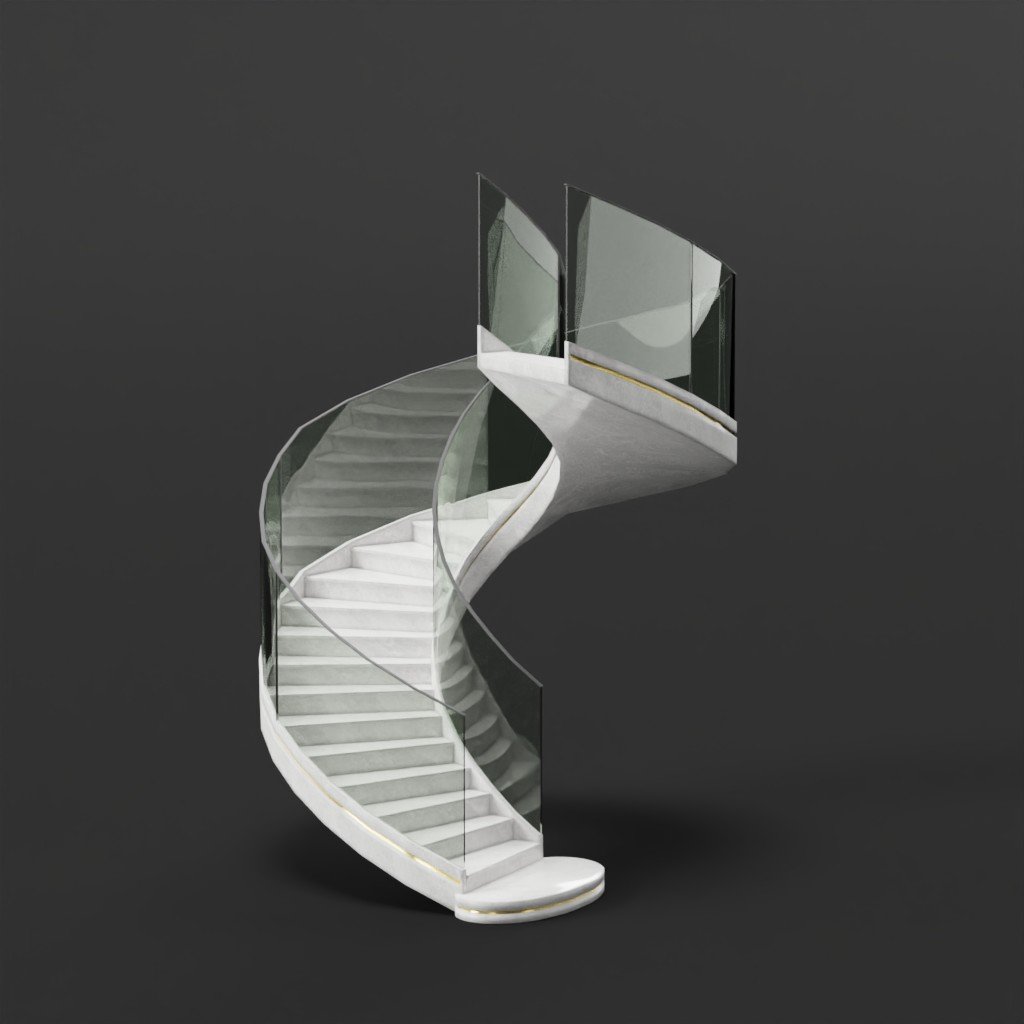 Modular Staircase | Stairs models | BlenderKit