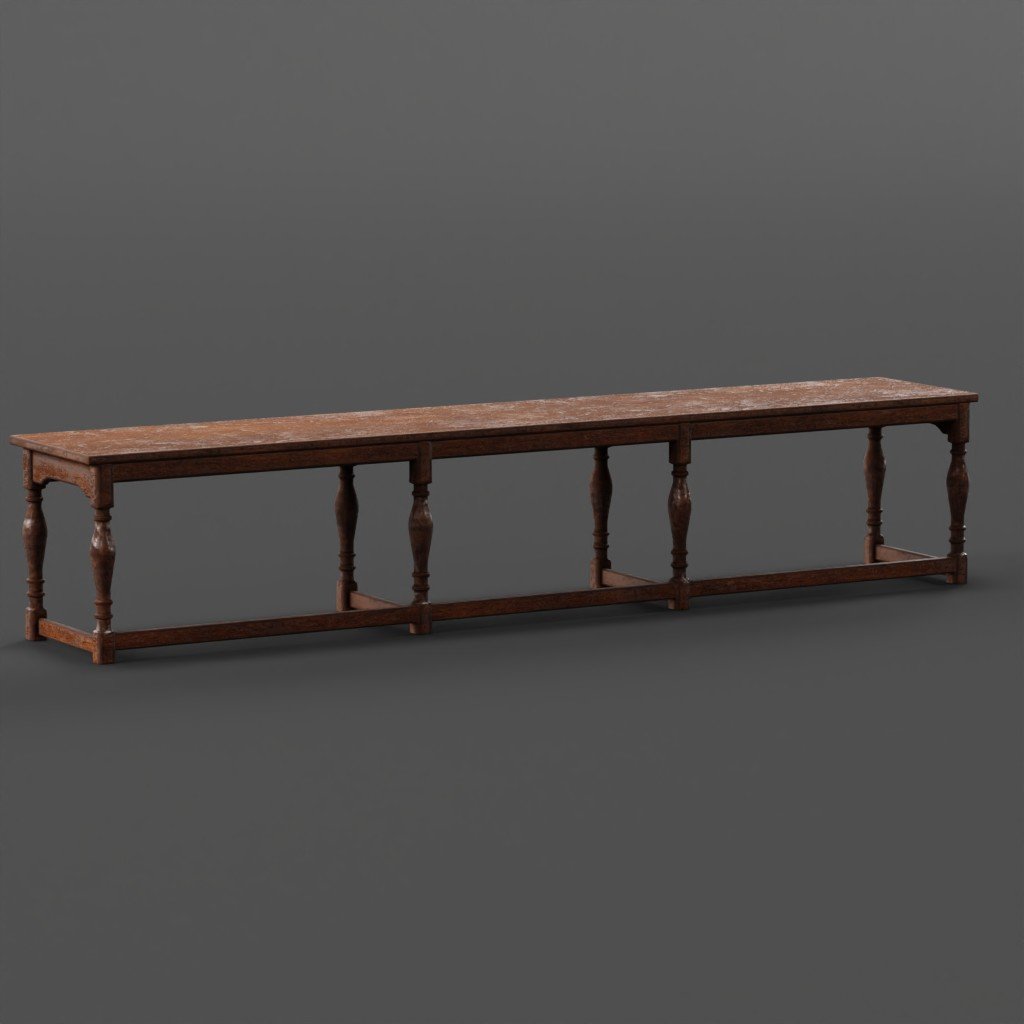 Upper class bench | Chairs models | BlenderKit