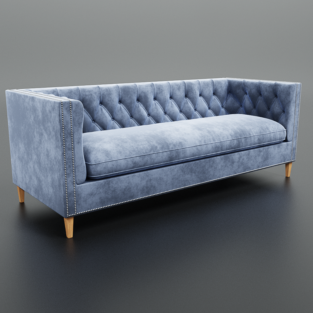 Chesterfield Sofe Green | 3D Sofa models | BlenderKit