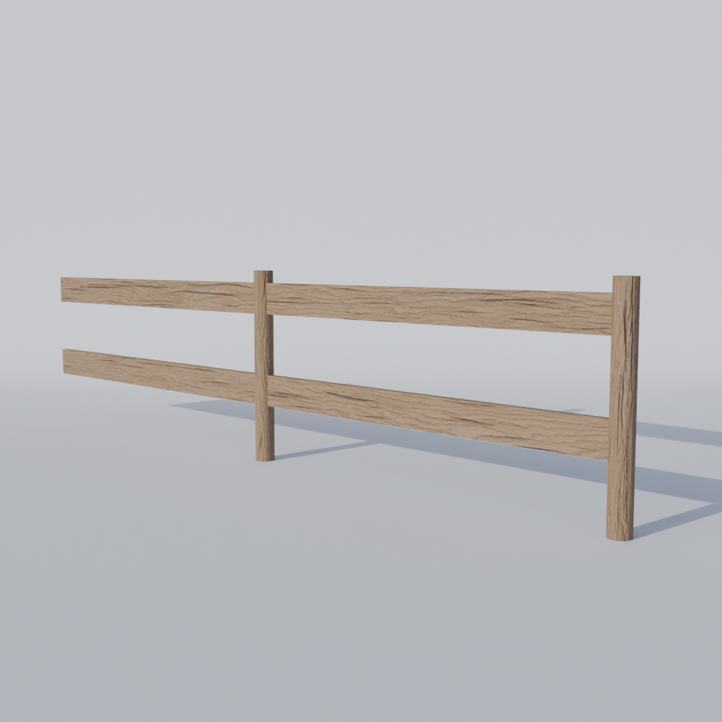 Simple Wooden Fence | FREE Fences models | BlenderKit