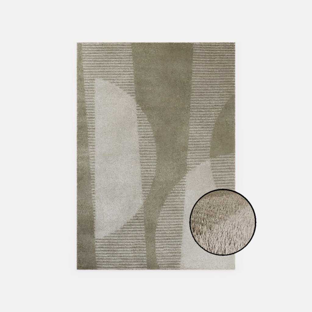 Green and beige Rug | FREE Interior Design models | BlenderKit