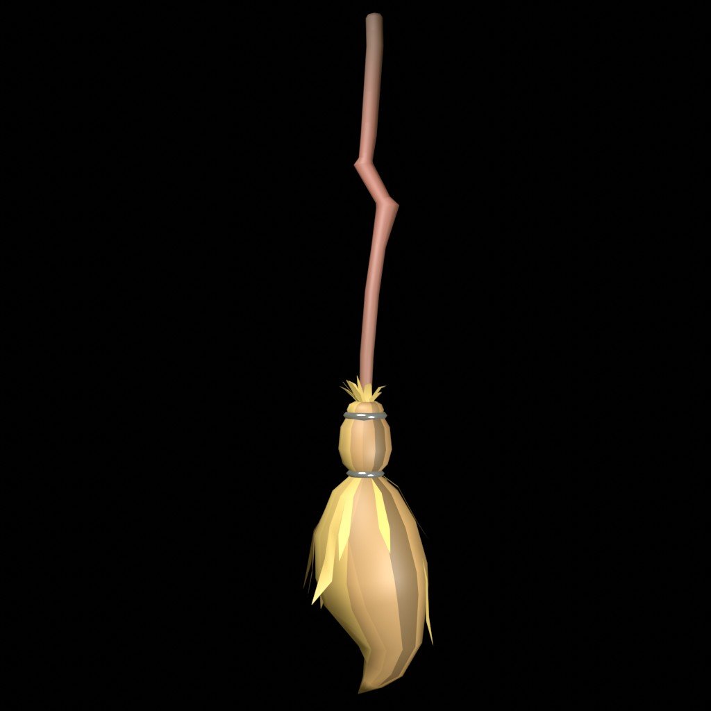 Witch Broom - Lowpoly | FREE 3D Miscellaneous models | BlenderKit