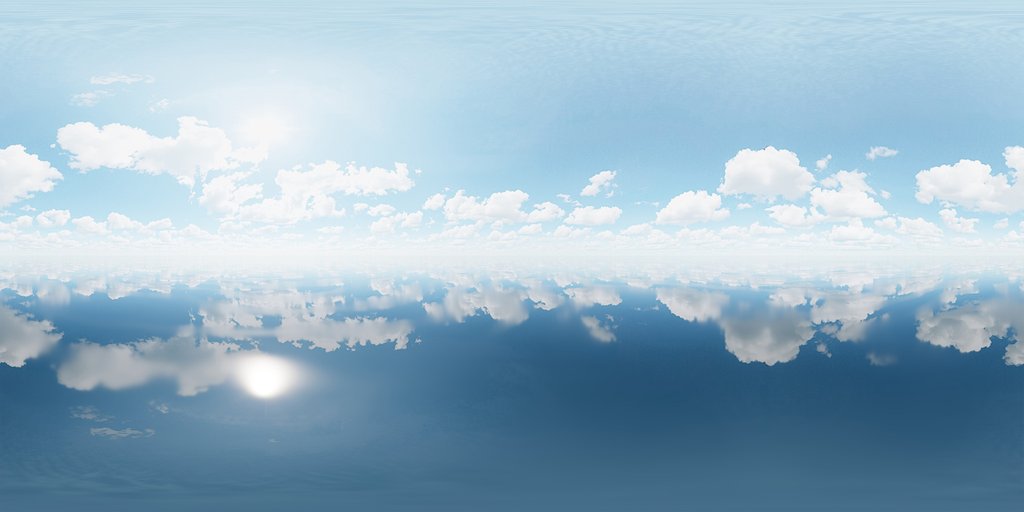 Midday Clear Sky Reflection | Water Environments HDRis | BlenderKit