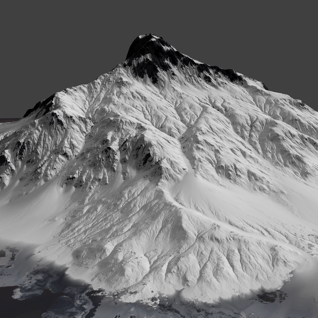 Snow Mountain Terrain 3 | FREE Terrains models | BlenderKit