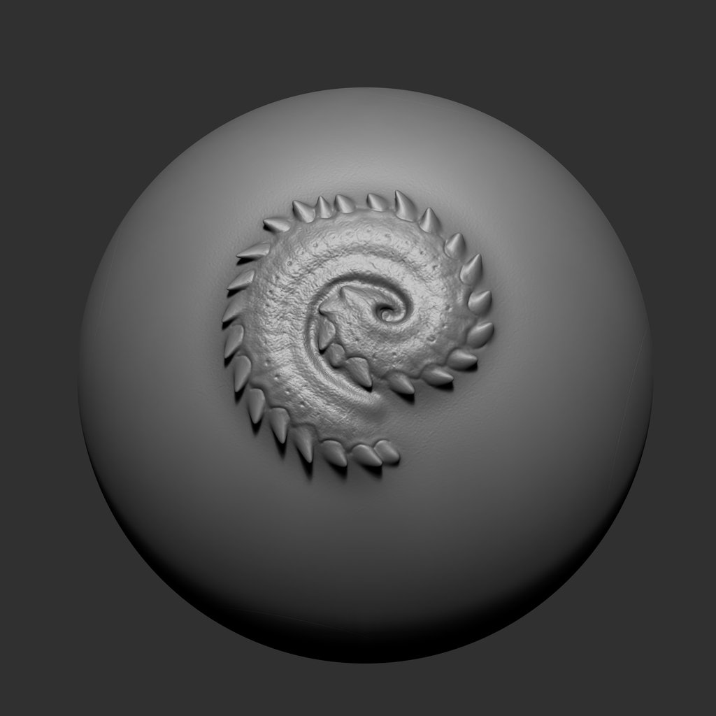 NS Alien Creature Spiral Spiky | misc brushes | BlenderKit