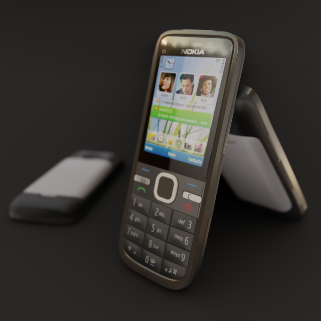 Nokia c5 | Smartphones models | BlenderKit