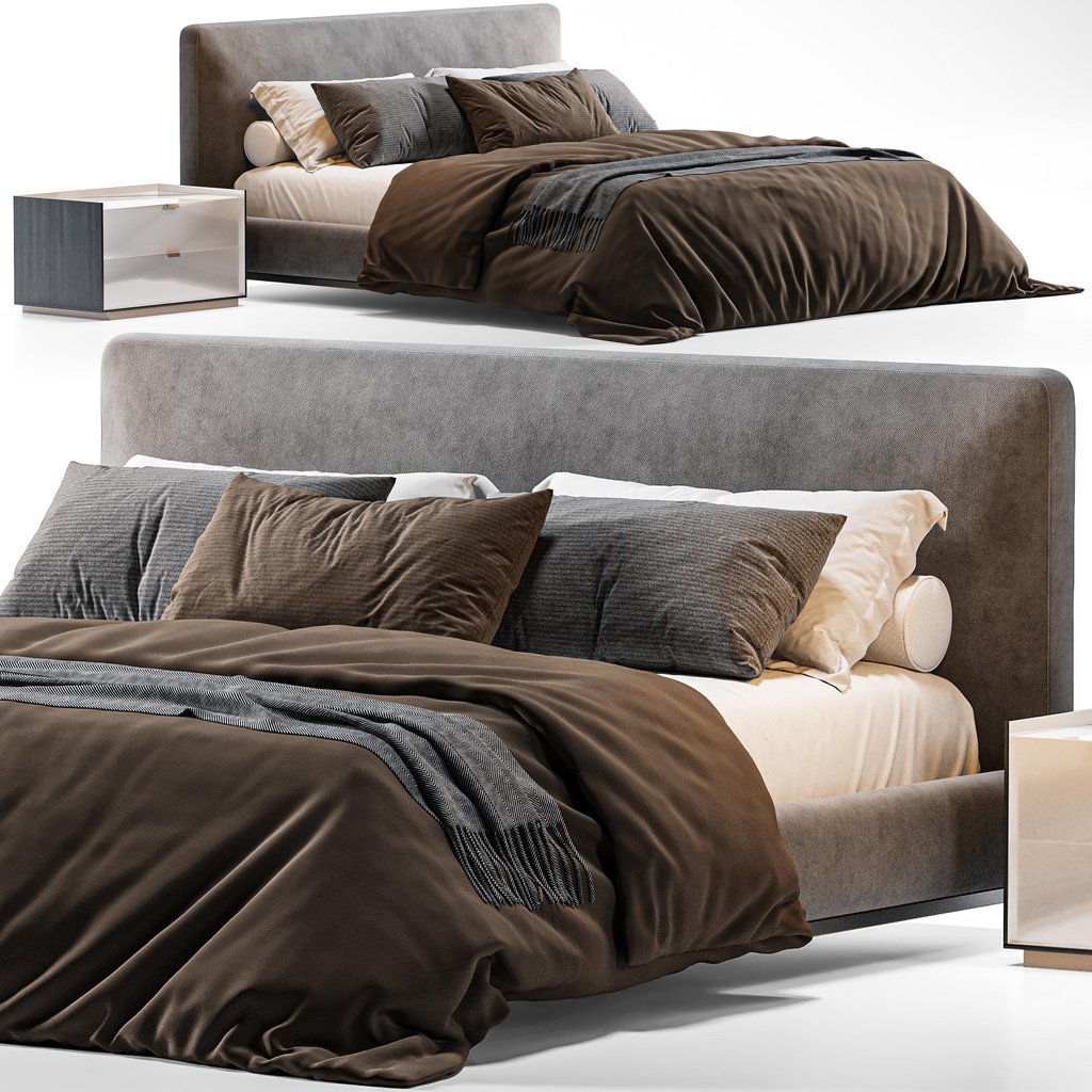Bed minotti andersen | Beds models | BlenderKit