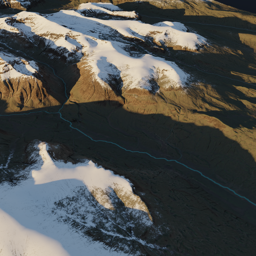 Large Mountain Environment | Terrains models | BlenderKit