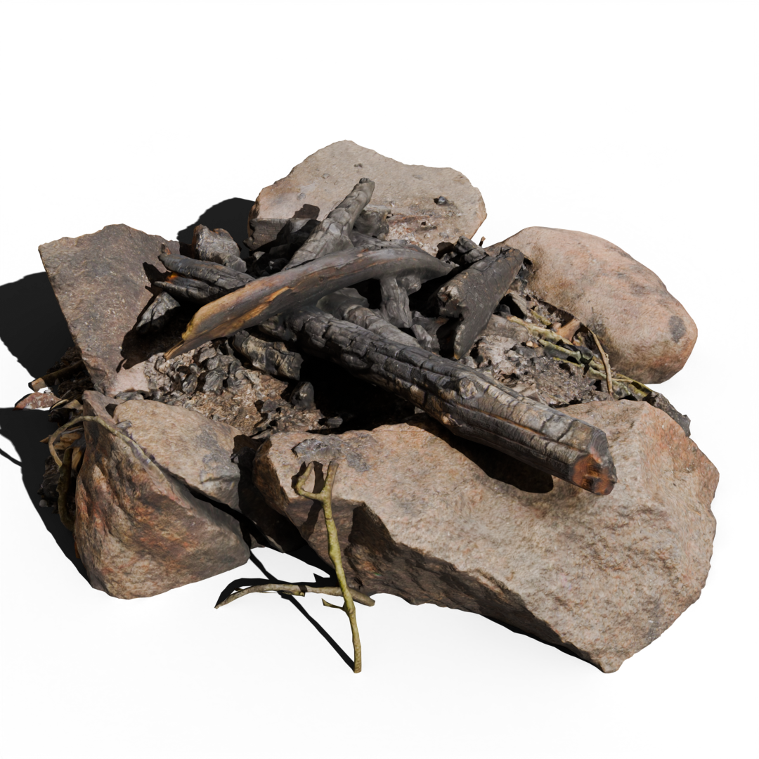 Fireplace Burned Down | Miscellaneous models | BlenderKit