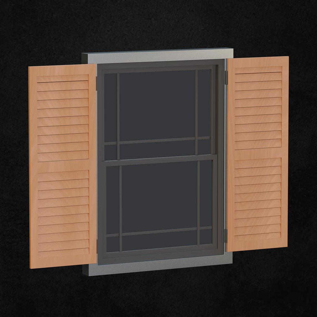 Wooden Window | Windows models | BlenderKit