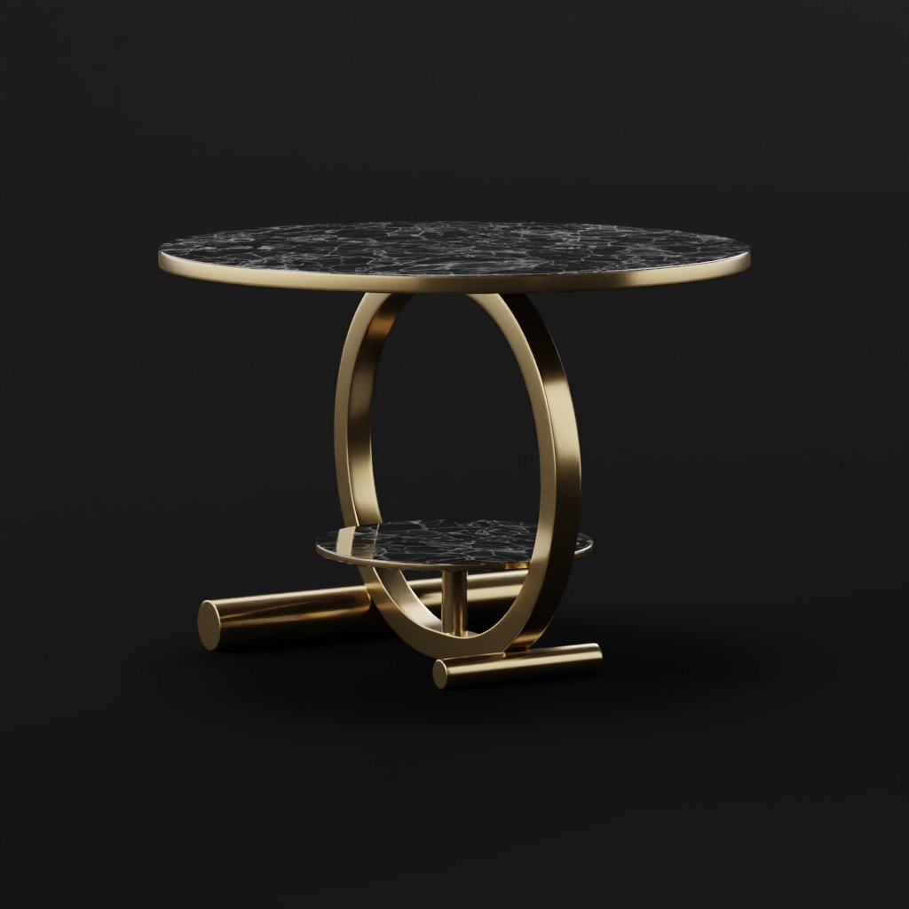 Ring marble table | Tables models | BlenderKit