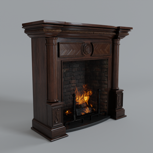 Antique Fireplace | Fireplaces models | BlenderKit