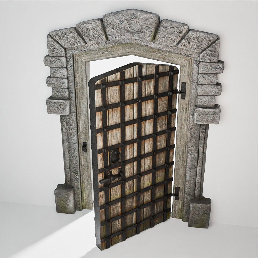 Medieval Castle Door 64 | Doors models | BlenderKit
