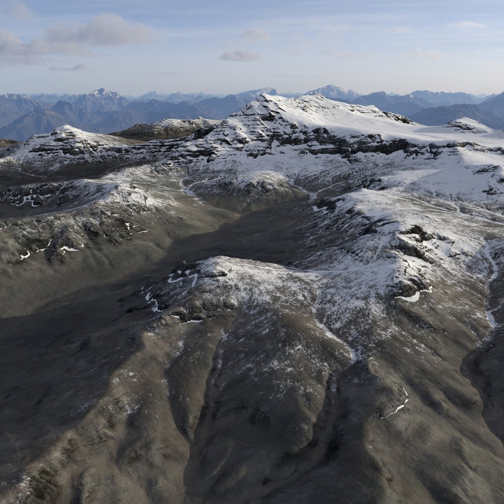 Mountain Landscape Terrain Snow | Terrains models | BlenderKit
