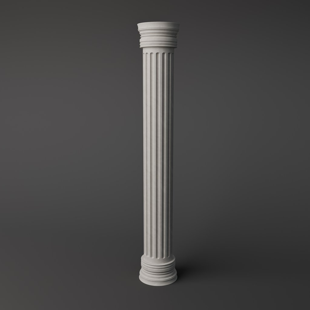 Classic Marble Column | Facades models | BlenderKit