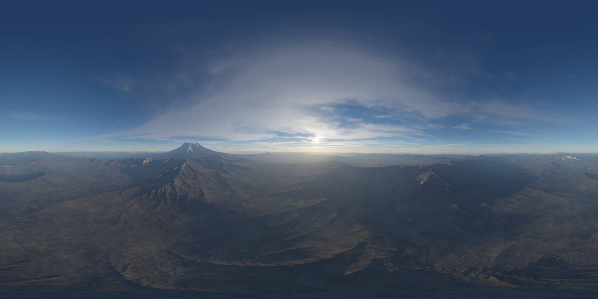 Aerial Landscape Cloudy Sunset | Landscapes HDRis | BlenderKit