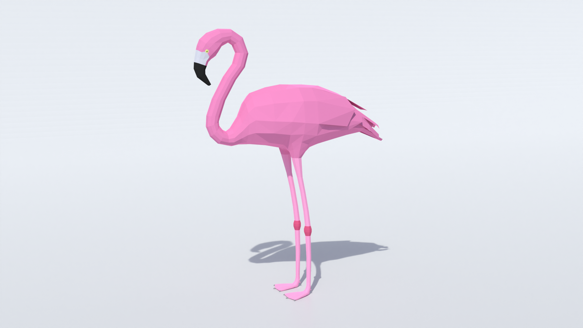 Low Poly Flamingo | Birds models | BlenderKit