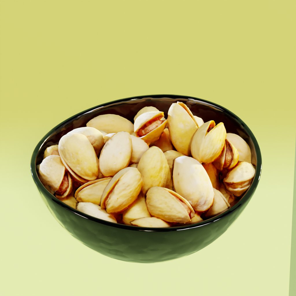 Pistachio bowl | FREE Food models | BlenderKit