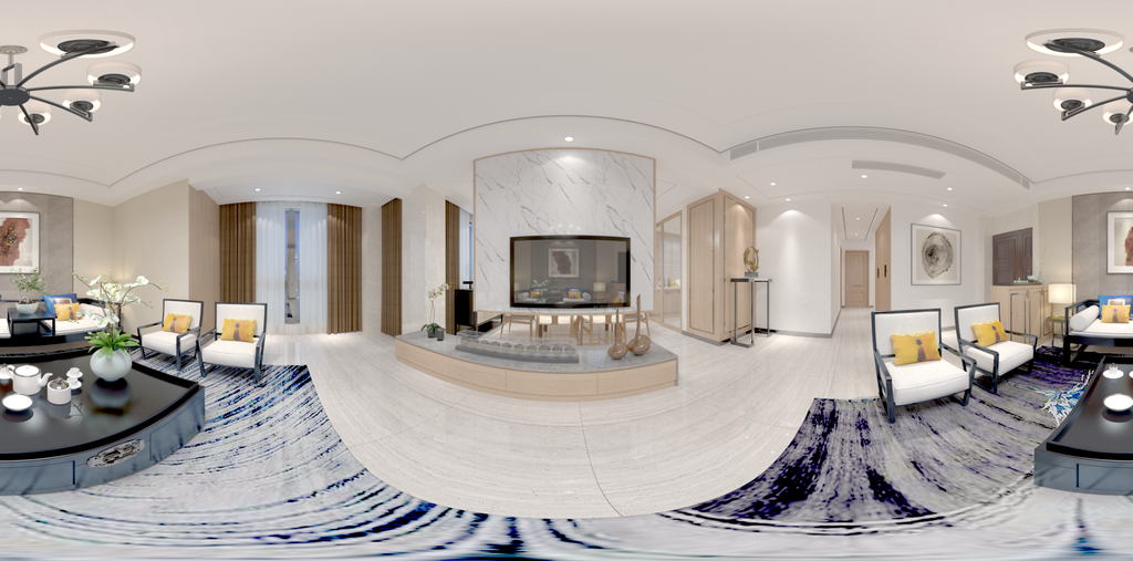 Living room | FREE Interiors HDRis | BlenderKit