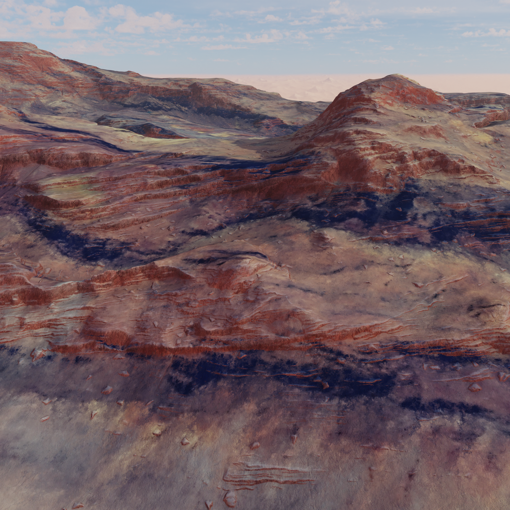 Red Rock Canyon in Desert | Terrains models | BlenderKit