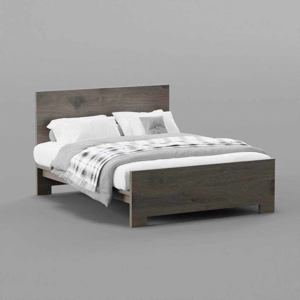 Double bed | FREE 3D Bed models | BlenderKit