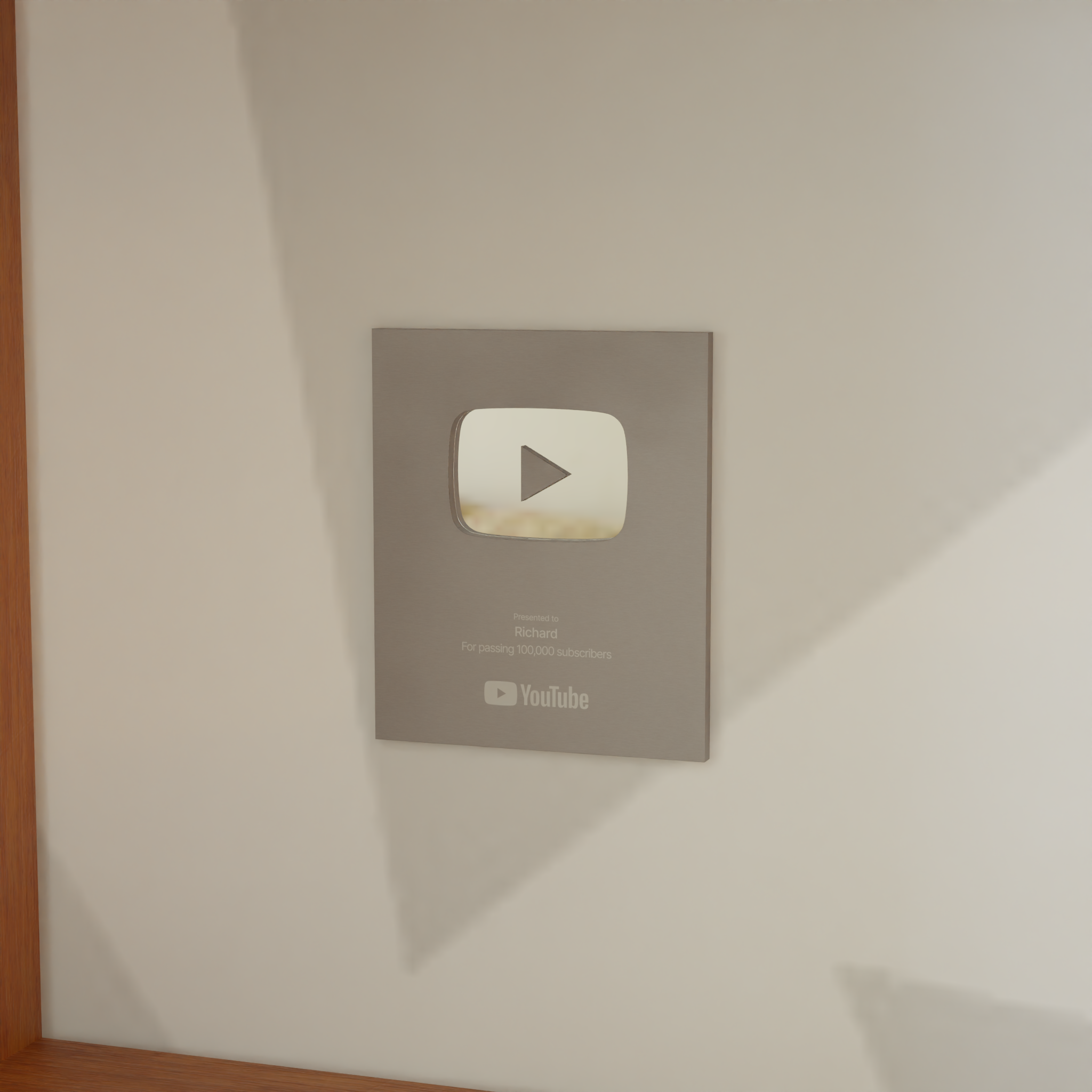 Silver YouTube Button | FREE Decorative Pictures models | BlenderKit