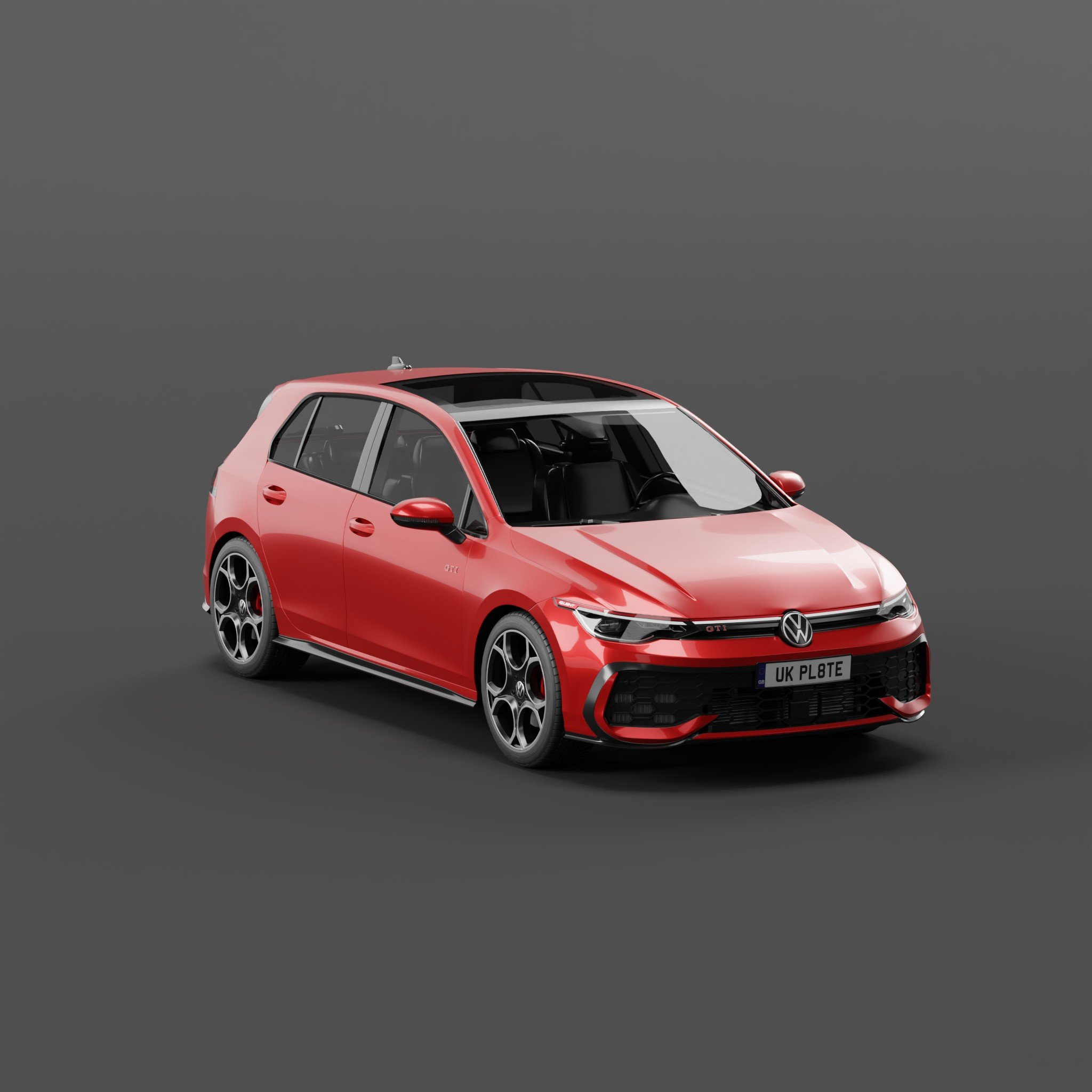 Volkswagen Golf GTI 2024 | Modern Cars models | BlenderKit