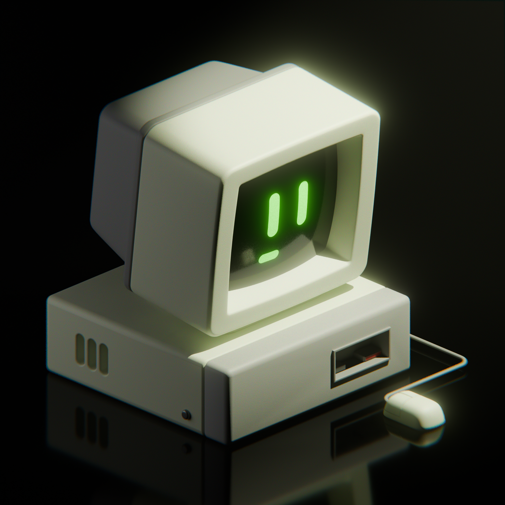 Tiny Retro Computer | FREE Desktops models | BlenderKit