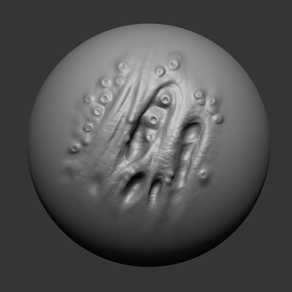 NS Zombie pulled flesh pimple | misc brushes | BlenderKit