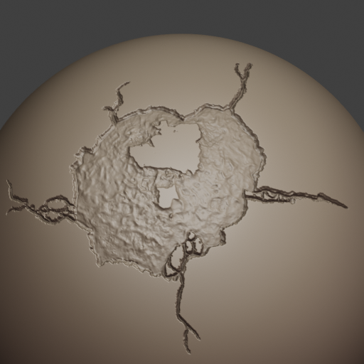 Wall damage crack | 3D damage brushes | BlenderKit