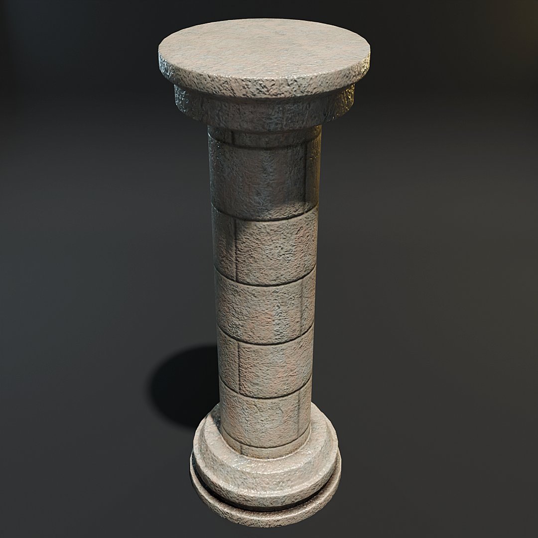 Stone Pillar Simple | Architectural Structures models | BlenderKit