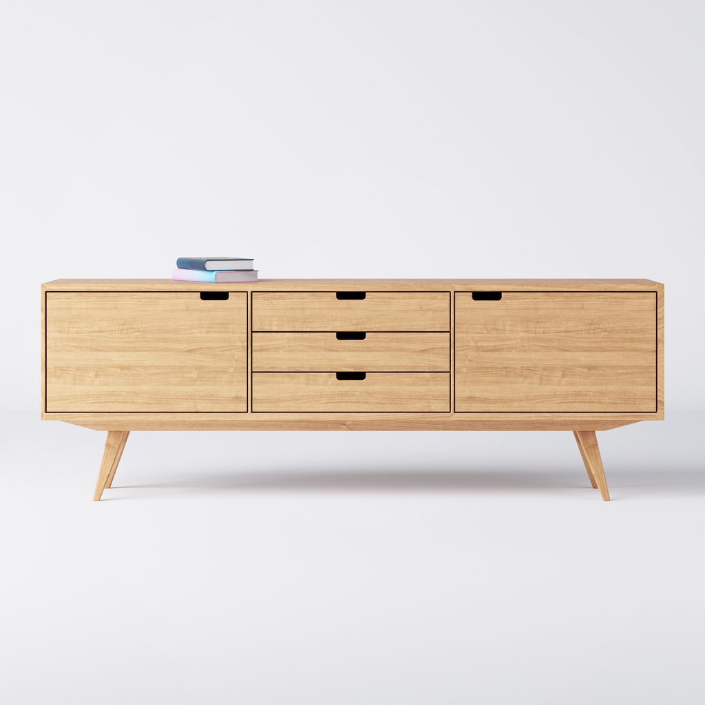 Oak wood sideboard | Sideboard & Drawers models | BlenderKit