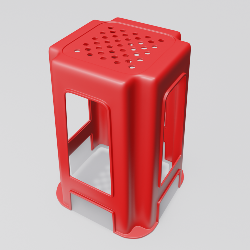 Plastic long chair | Sitting Chairs models | BlenderKit