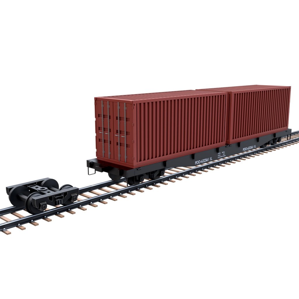 Container with rail | FREE Containers models | BlenderKit