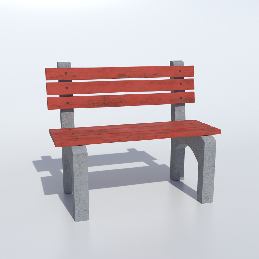 Old Street Bench | Benches models | BlenderKit