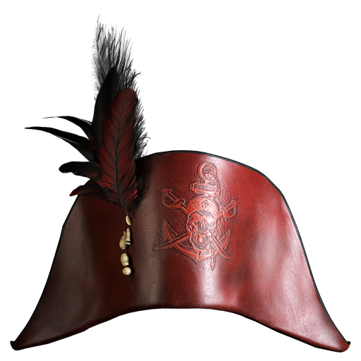 Dark Blue Pirate Hat | Headwear models | BlenderKit