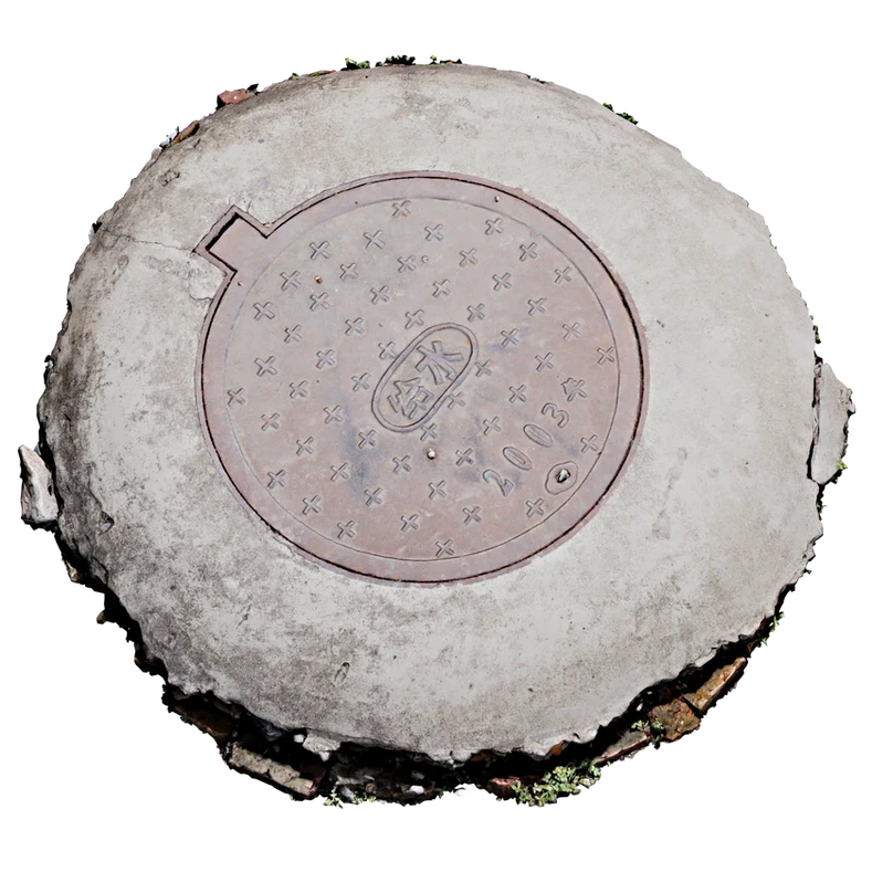 Scan Manhole Cover 12 | FREE Urban Environment models | BlenderKit