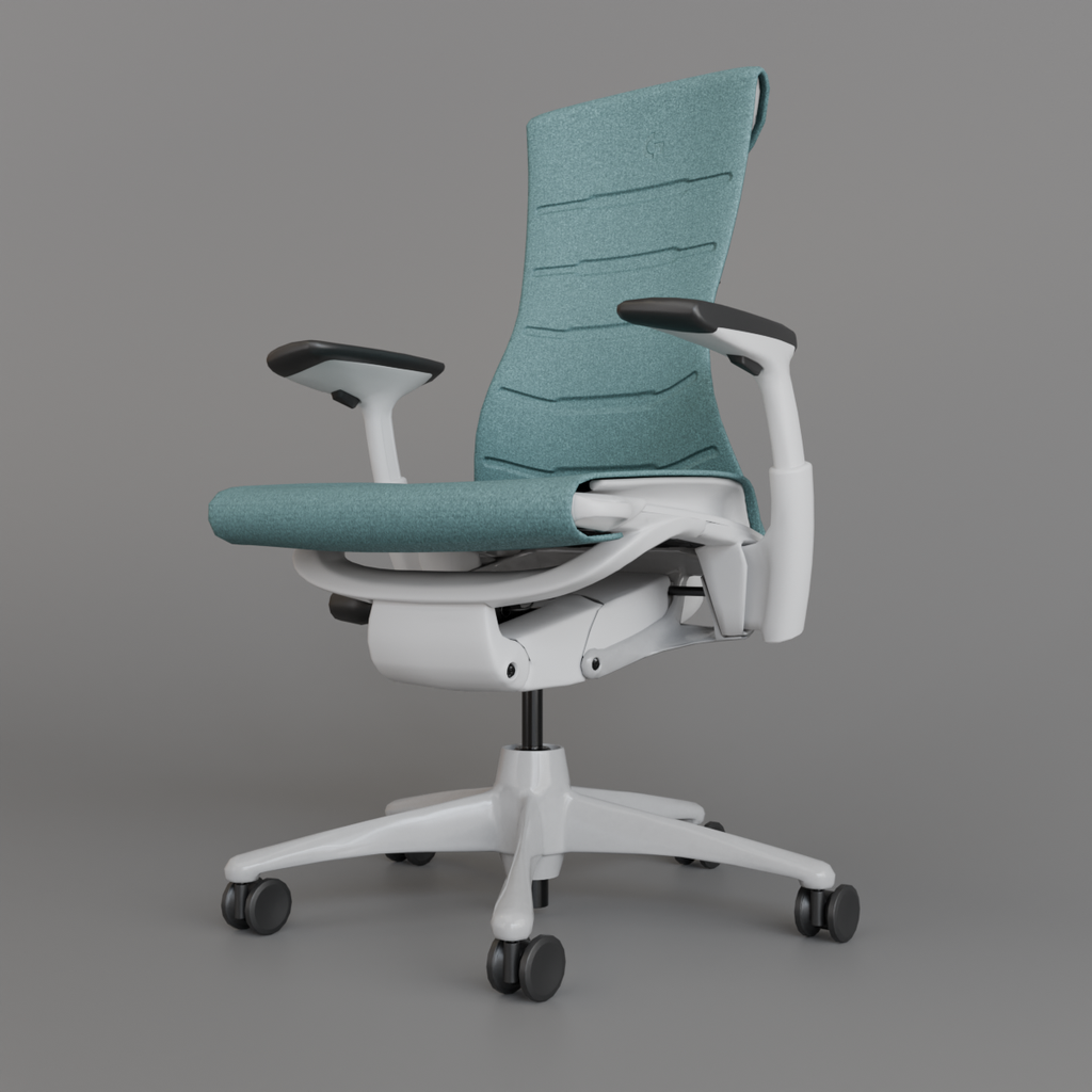 HM Embody Gaming Chair White/Galaxy | Desk Chairs models | BlenderKit