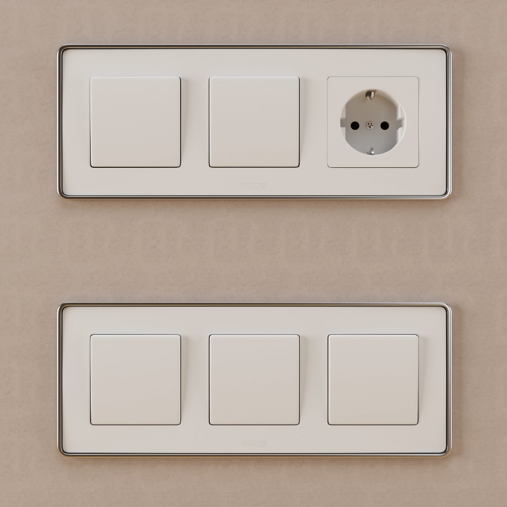 Set switch & socket Simon 82 | Architecture models | BlenderKit