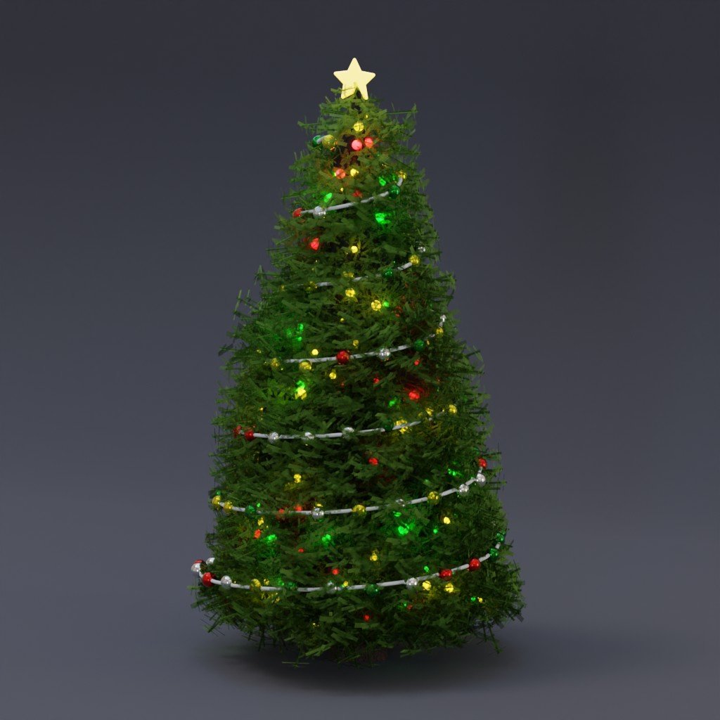 Procedural Christmas Tree | FREE Holiday Decorations models | BlenderKit