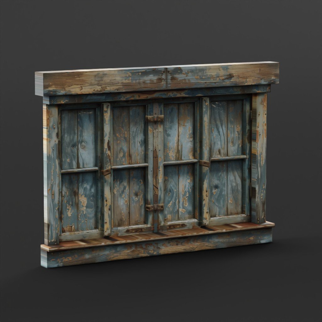 Old window - T - 24 | Windows models | BlenderKit