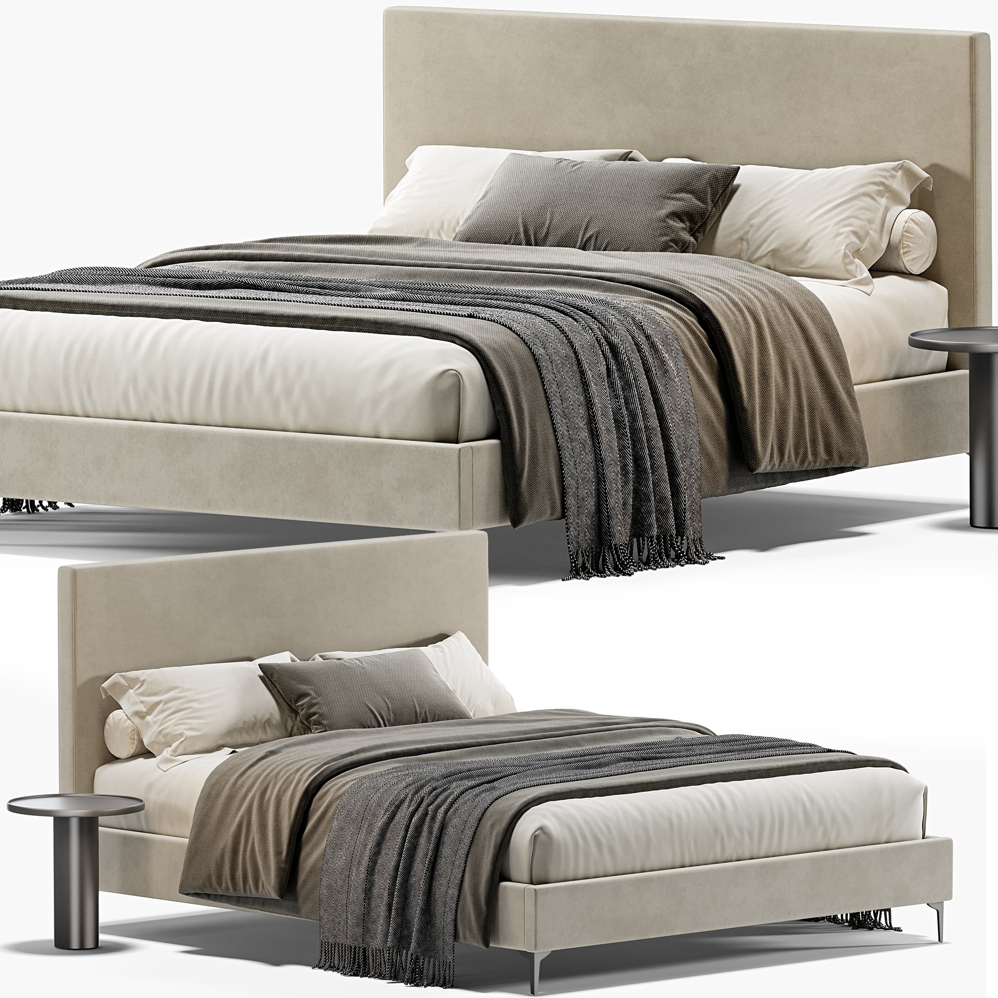 Bed West Elm Emmett | Beds models | BlenderKit