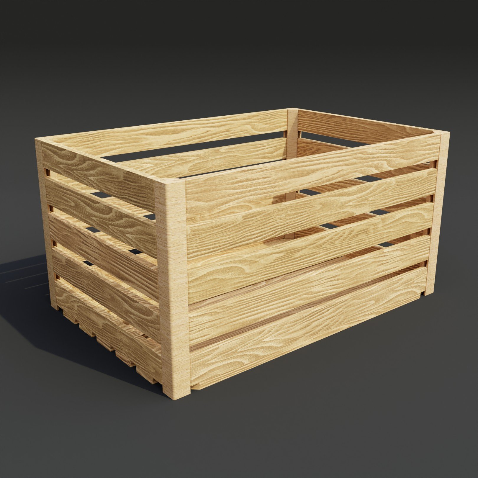 Wooden Box Procedural | FREE Containers models | BlenderKit