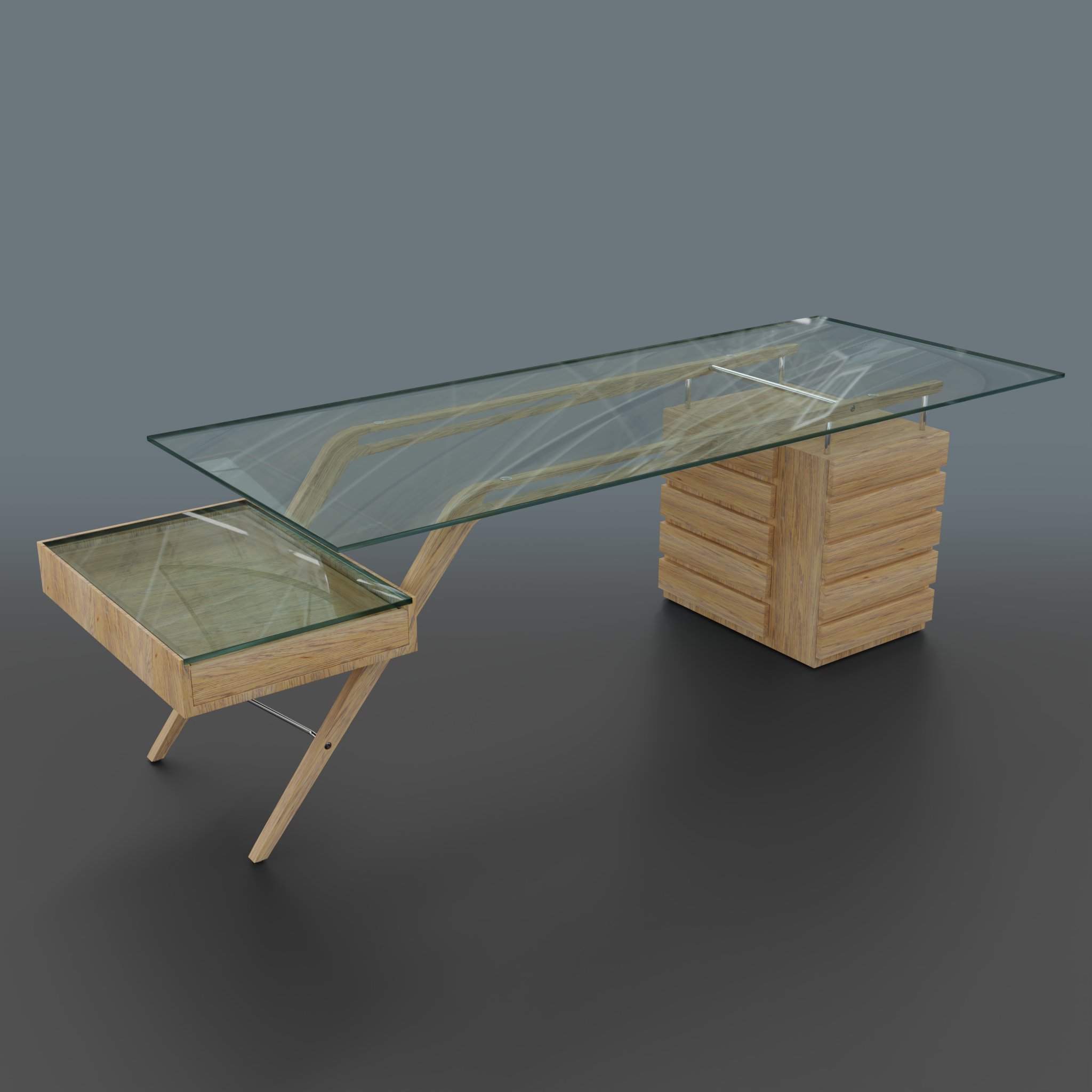 Protractor Desk | Desks models | BlenderKit
