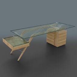 Protractor Desk | Desks models | BlenderKit