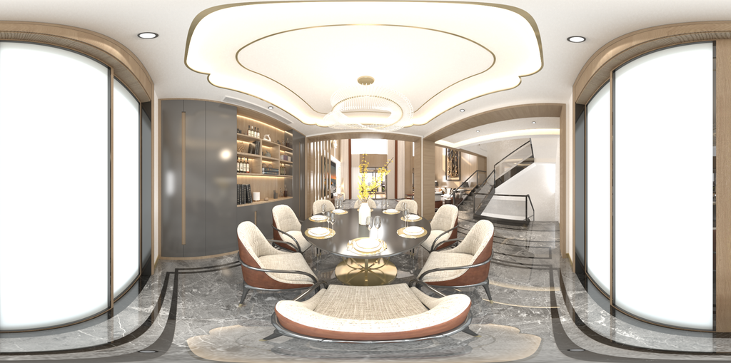 Dining room | FREE Interiors HDRis | BlenderKit