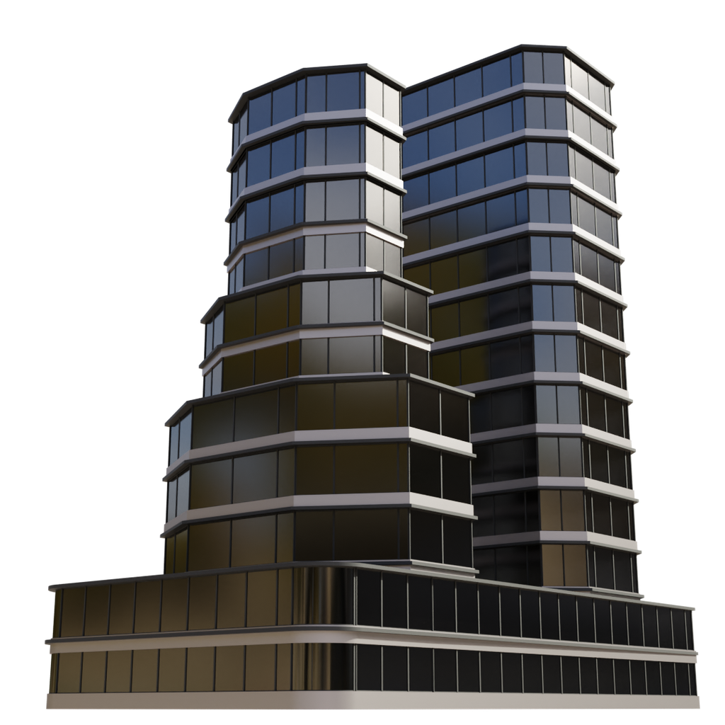BlenderKit: Download the FREE Glass Building Maker GN by M3D model